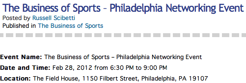 The Business of Sports